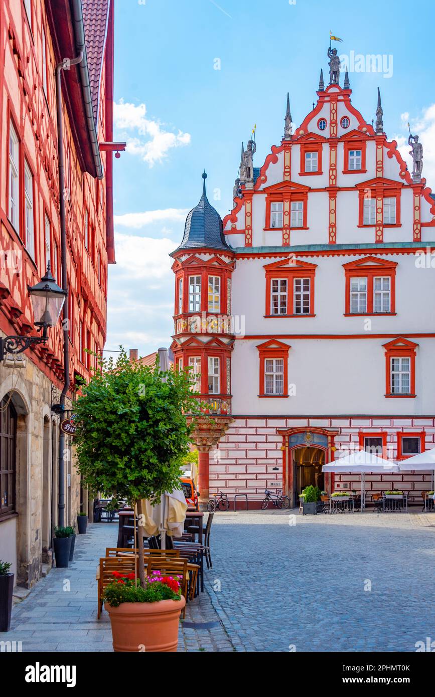 Stadthaus in German town Coburg Stock Photo - Alamy