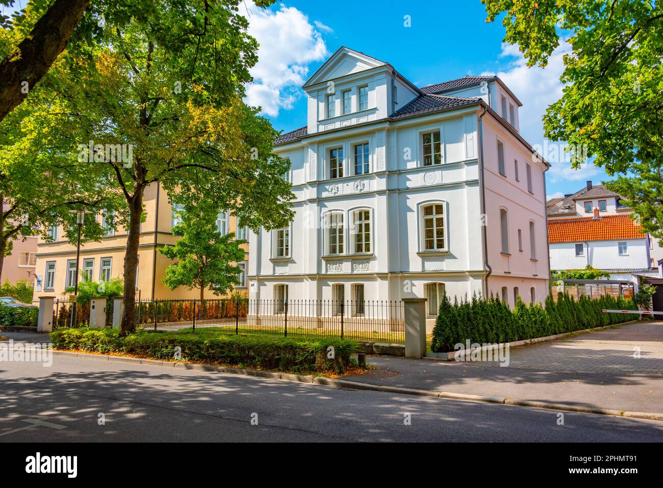 Colourful villa at German town Coburg Stock Photo - Alamy