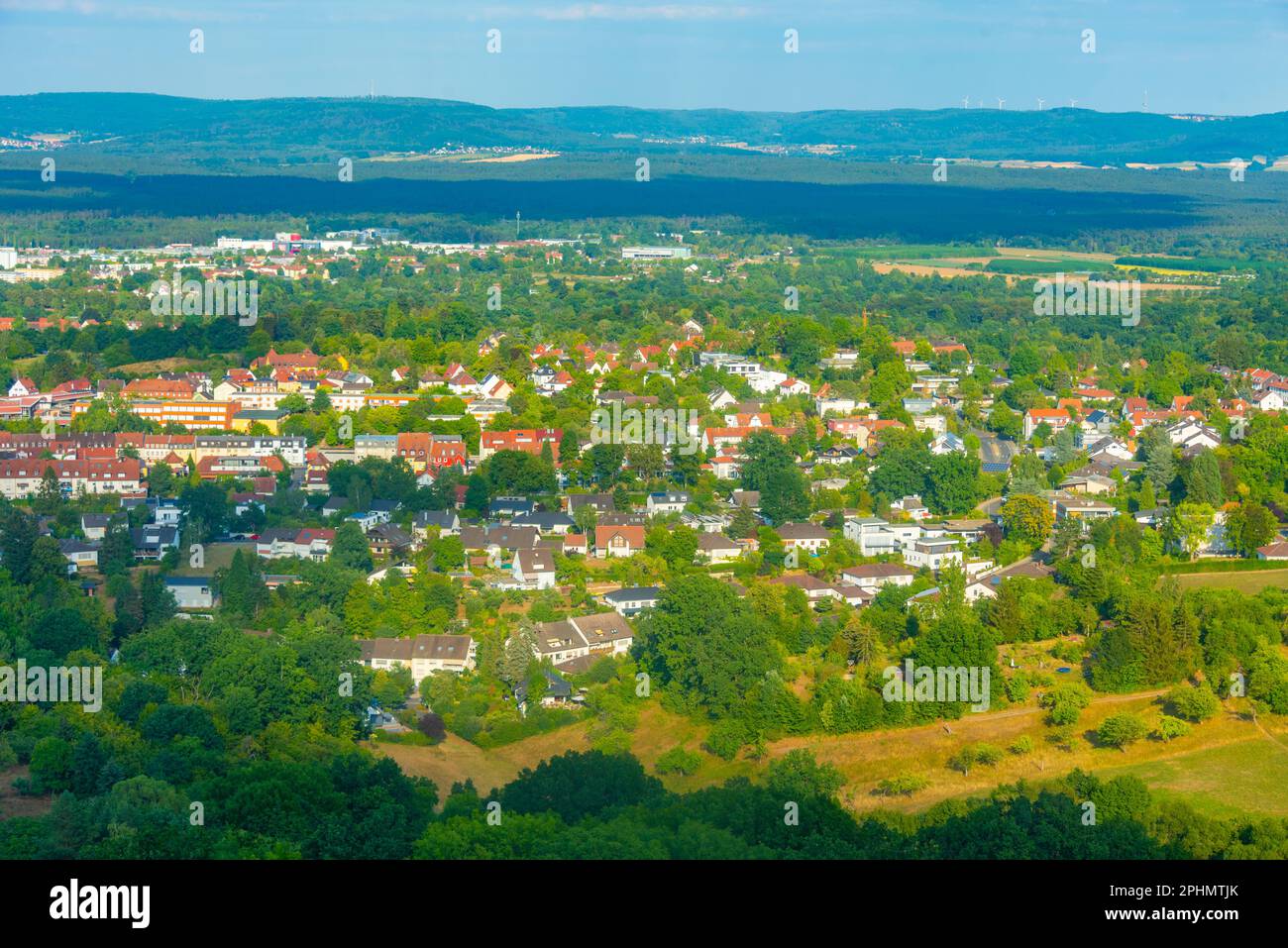 Aerial view of a suburb of German town Bamberg Stock Photo - Alamy
