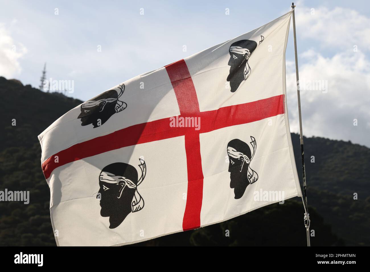 Flag of Sardinia represents and symbolizes the island of Sardinia Italy ...