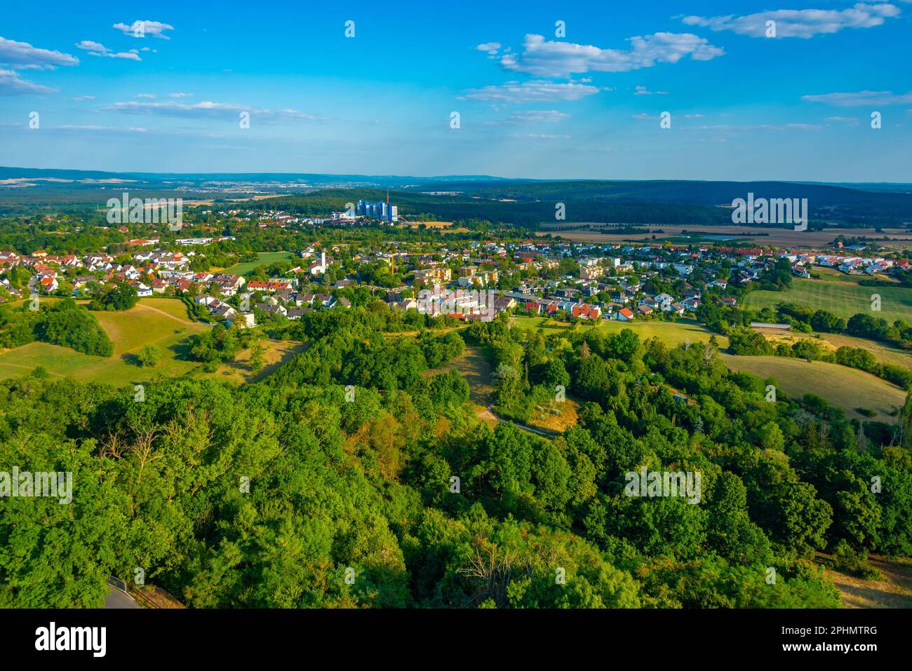 Aerial view of a suburb of German town Bamberg Stock Photo - Alamy