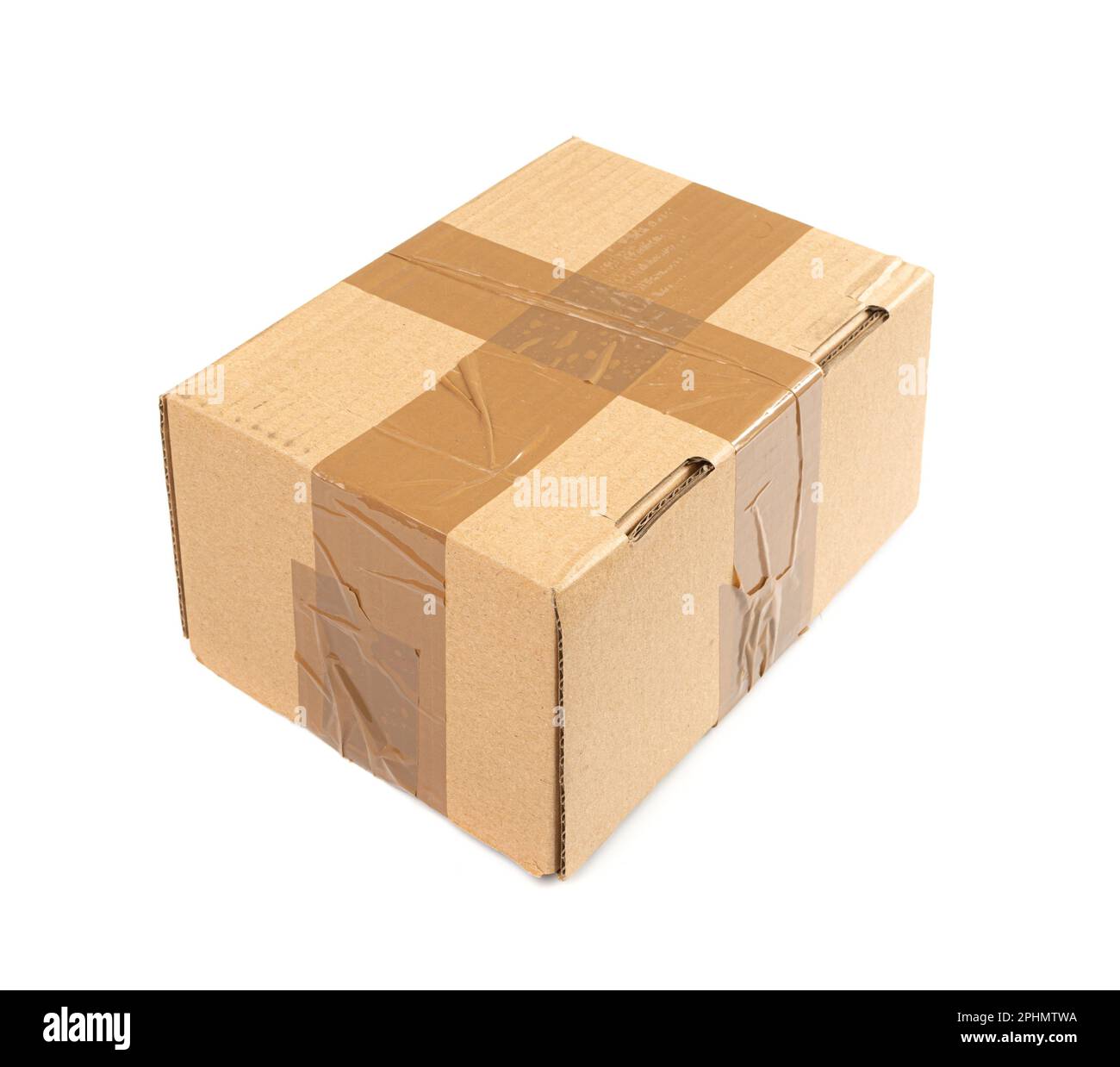 Used Box Isolated, Craft Paper Delivery Package, Old Carton Packaging ...