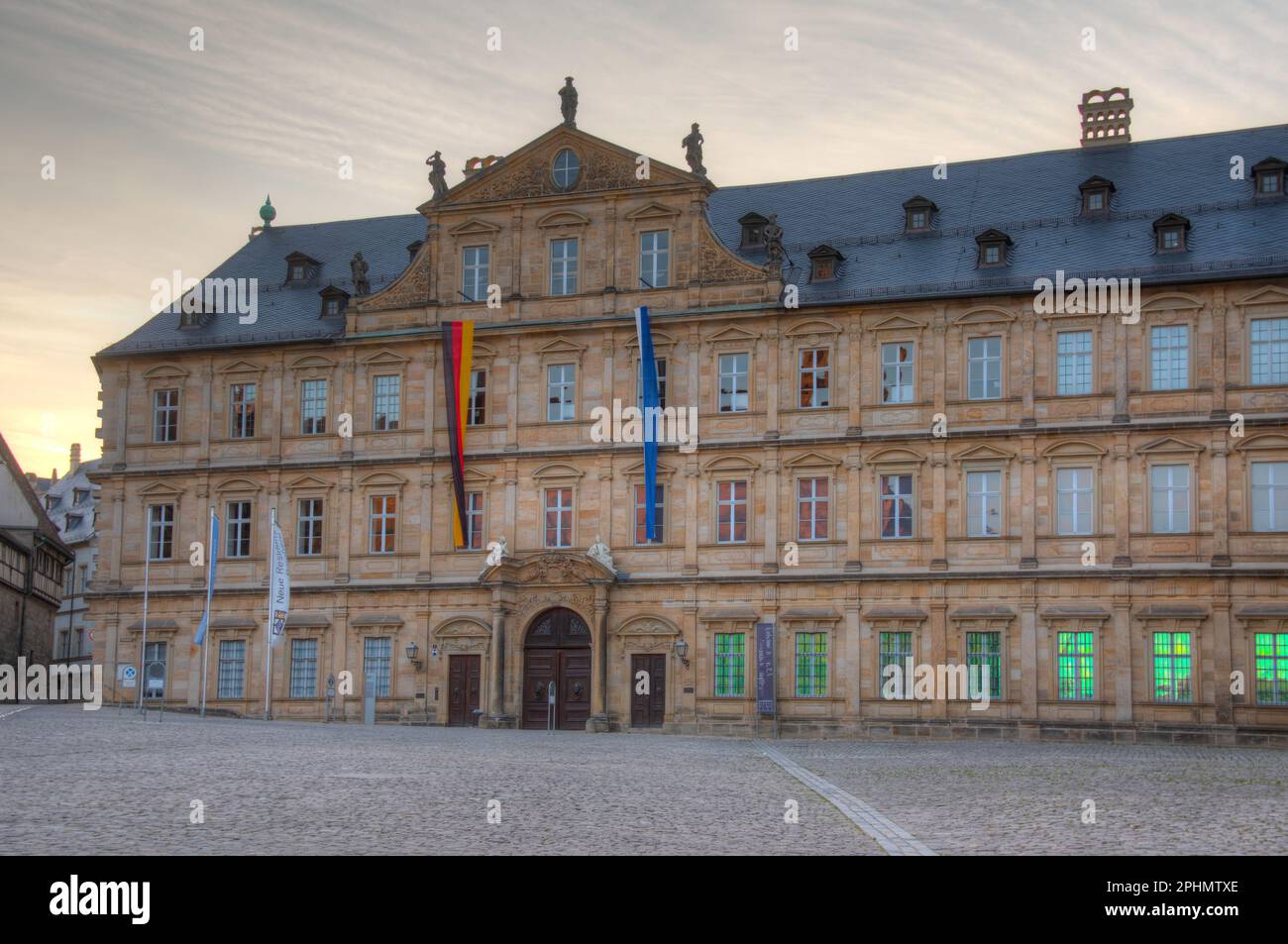 Sunset view of Neue Residenz palace in Bamberg, Germany Stock Photo - Alamy