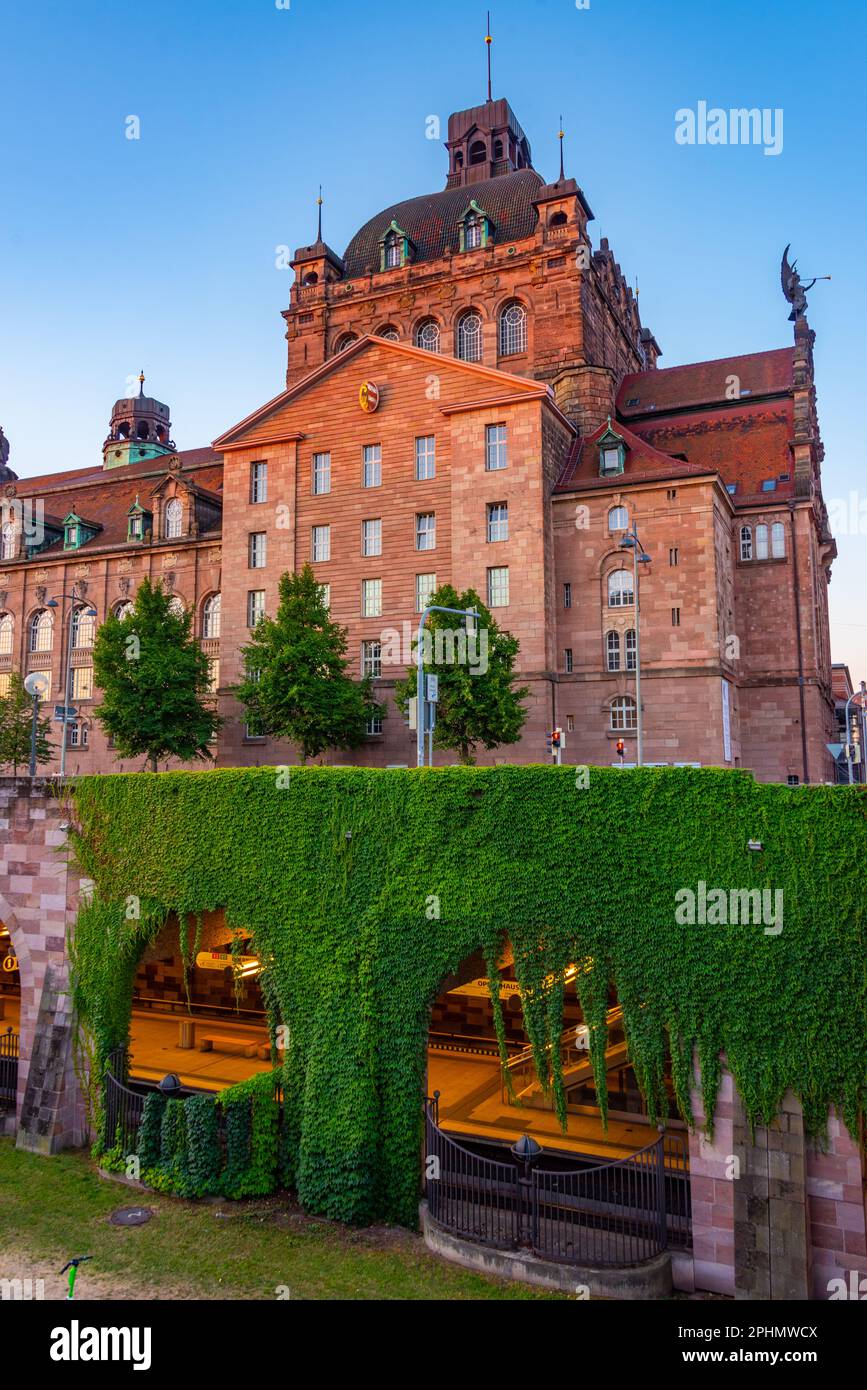 Night view of the opera house in Nürnberg, Germany Stock Photo - Alamy