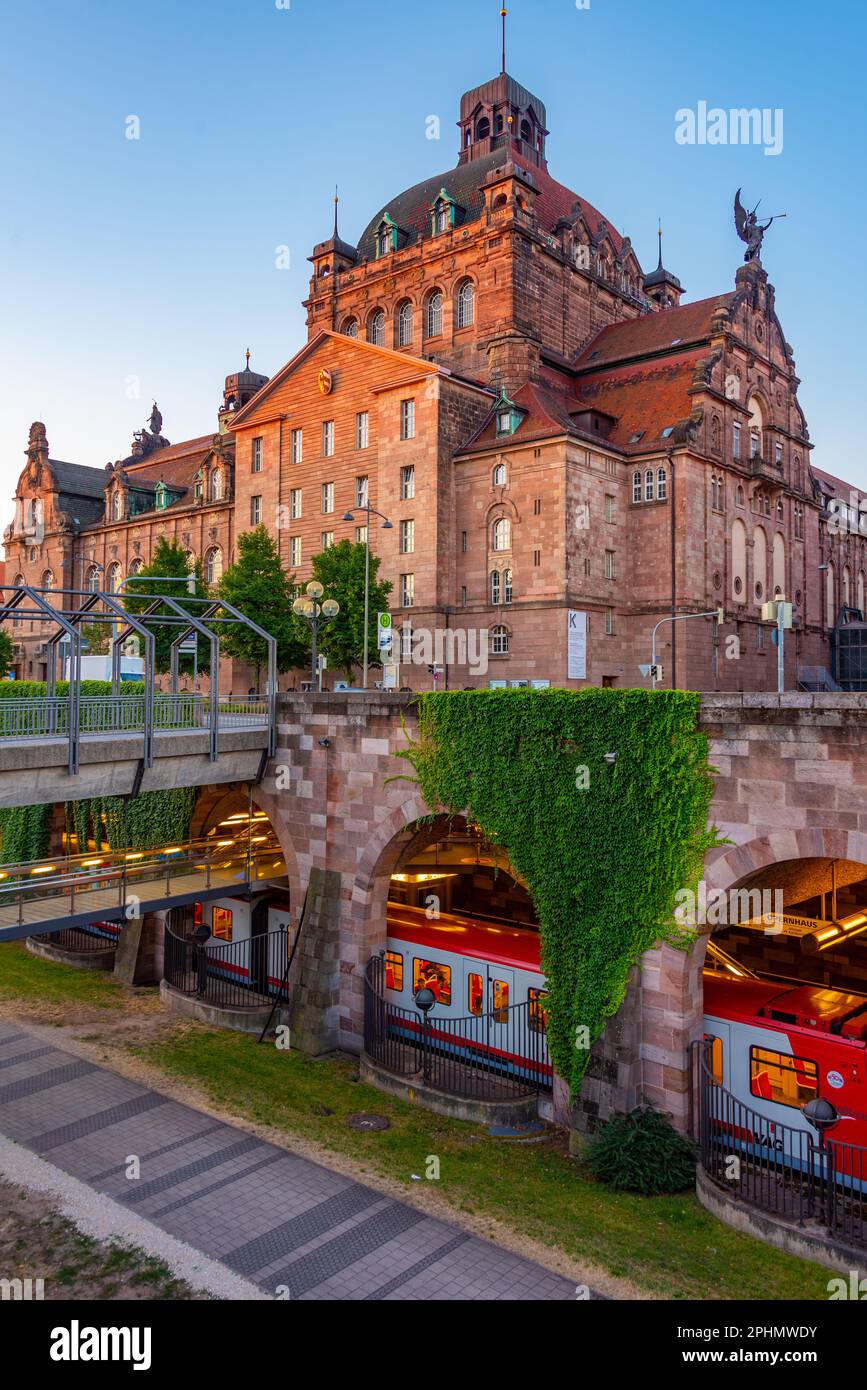 Night view of the opera house in Nürnberg, Germany Stock Photo - Alamy