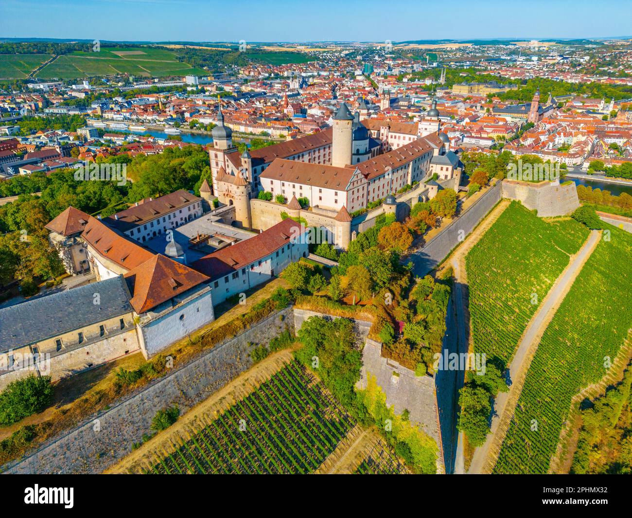 Aerial view of Marienberg fortress in Würzburg, Germany Stock Photo - Alamy