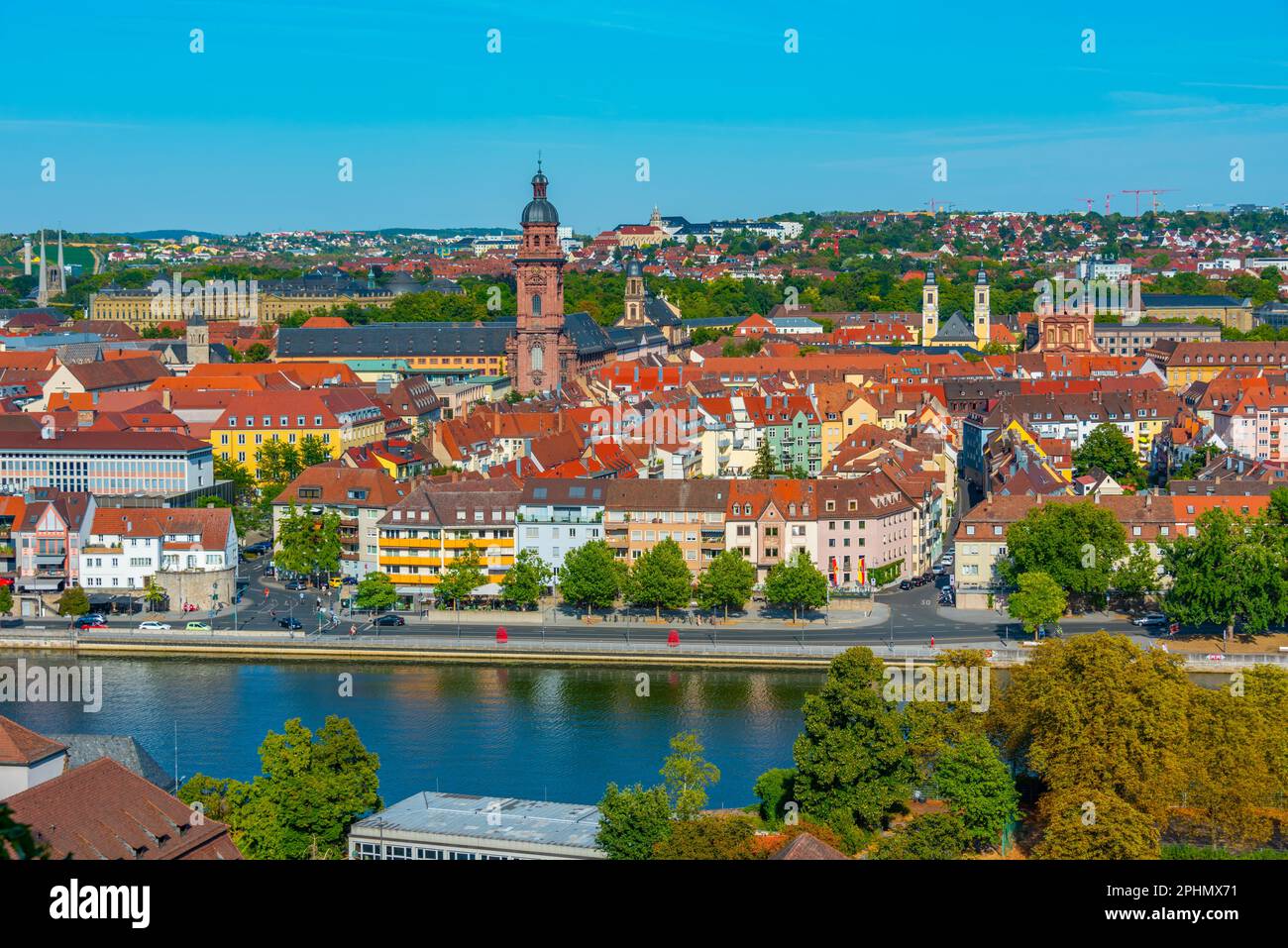 Panorama view of German town Würzburg Stock Photo - Alamy
