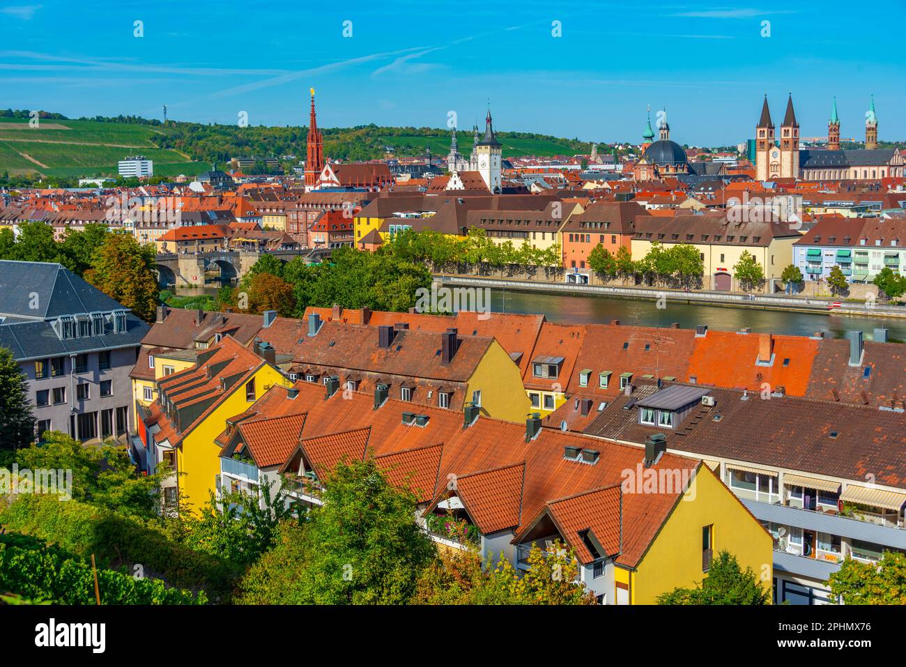 Rooftops of German town Würzburg Stock Photo - Alamy