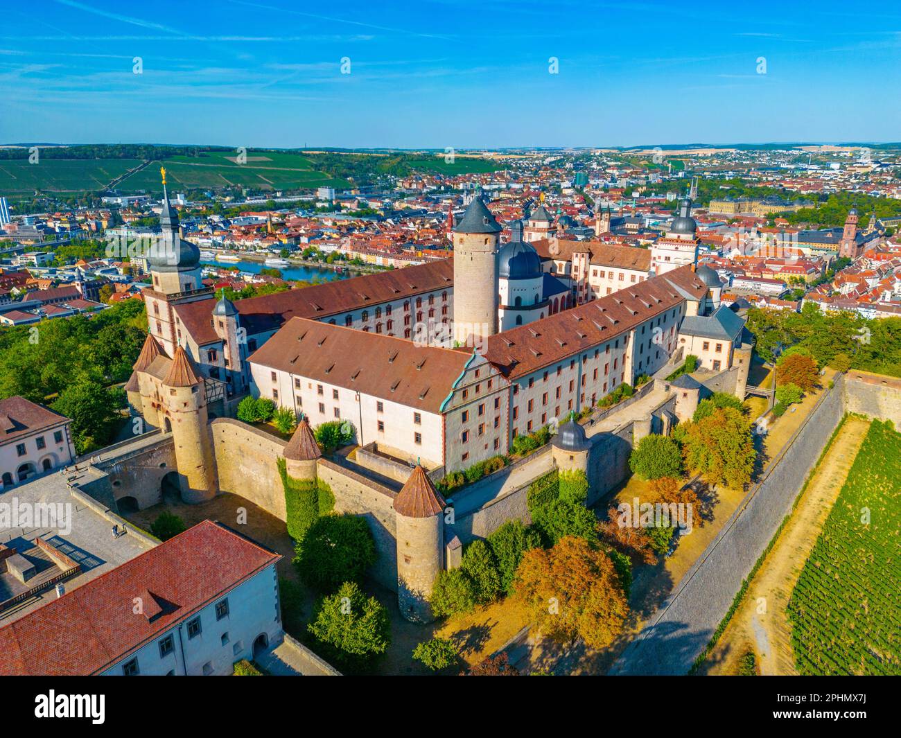 Aerial view of Marienberg fortress in Würzburg, Germany Stock Photo - Alamy