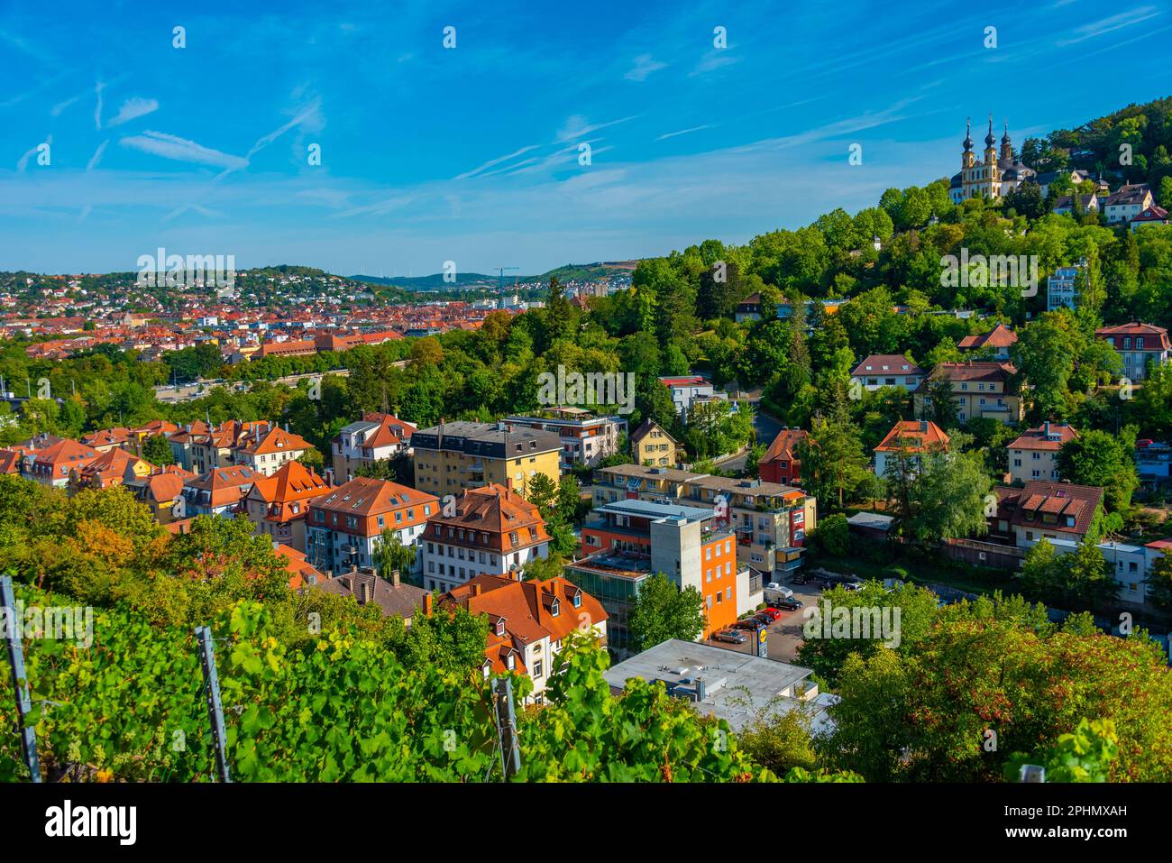 Aerial view of German town Würzburg Stock Photo - Alamy