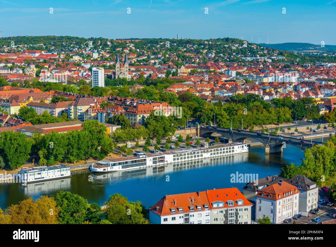 Aerial view of German town Würzburg Stock Photo - Alamy