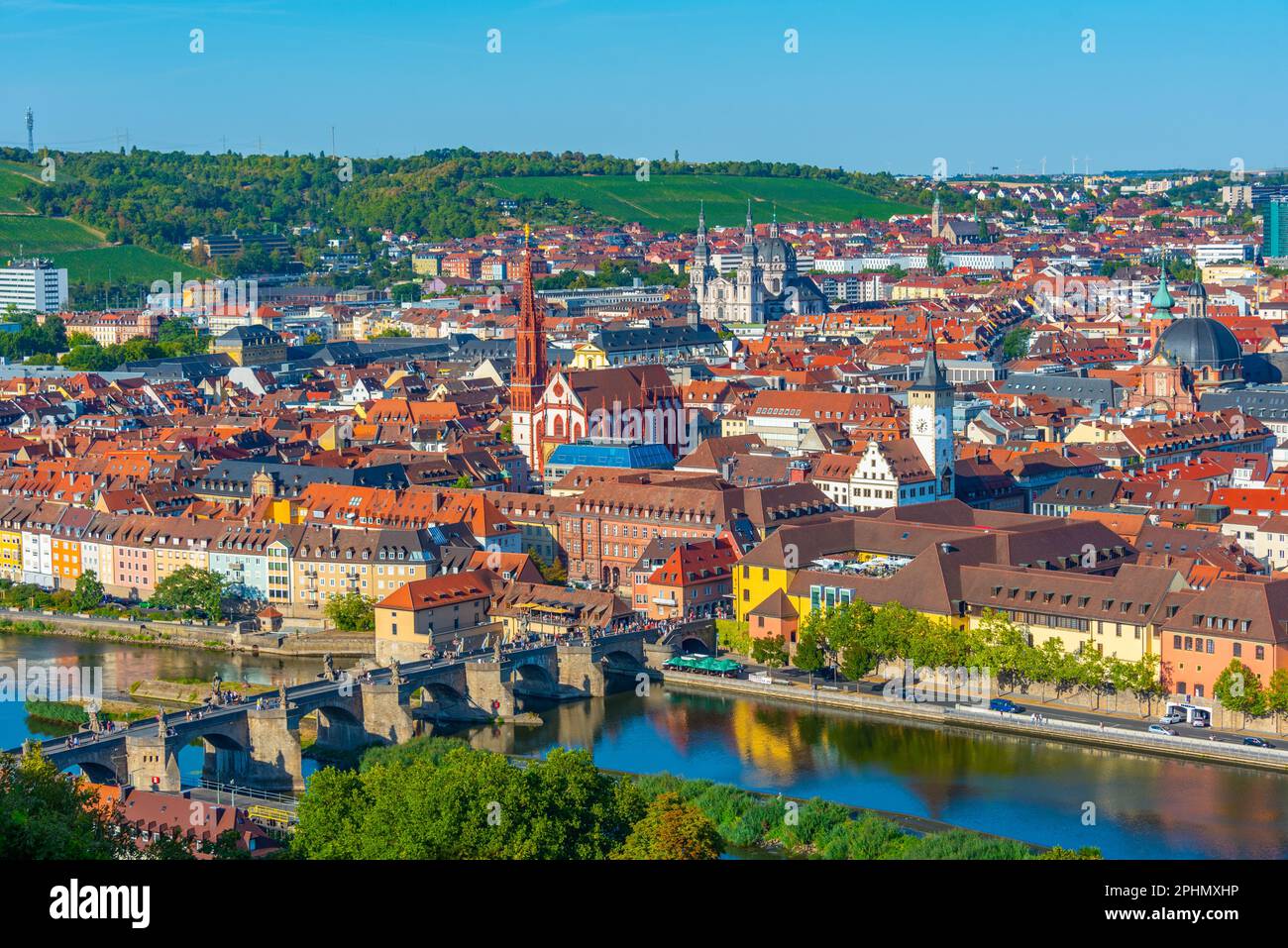 Panorama view of German town Würzburg Stock Photo - Alamy