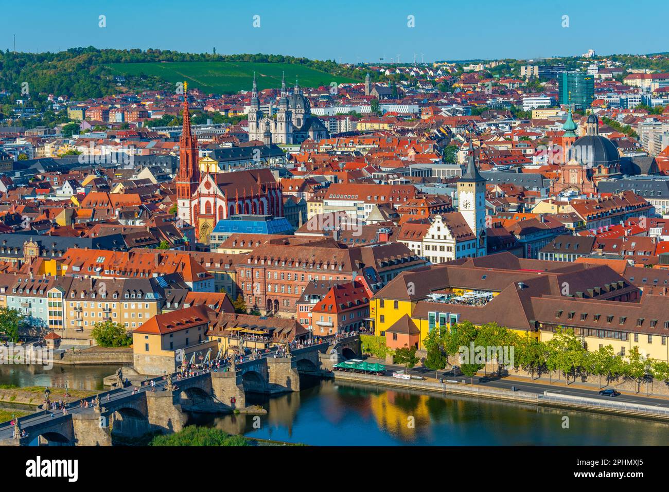 Panorama view of German town Würzburg Stock Photo - Alamy