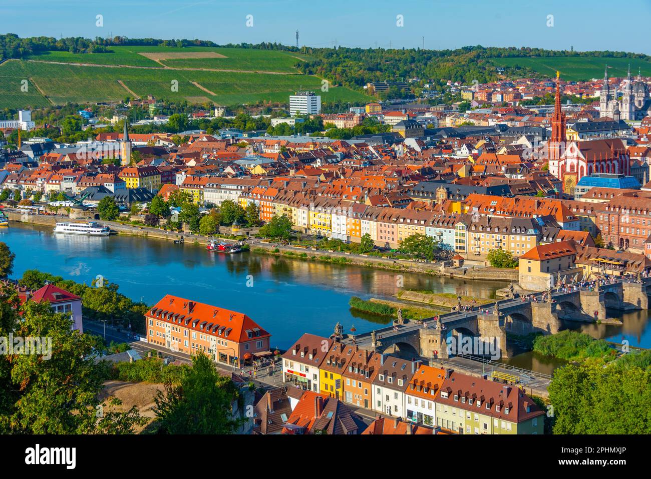 Panorama view of German town Würzburg Stock Photo - Alamy