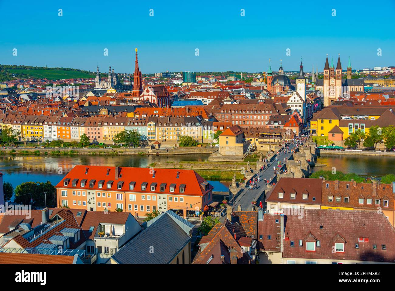 Panorama view of German town Würzburg Stock Photo - Alamy