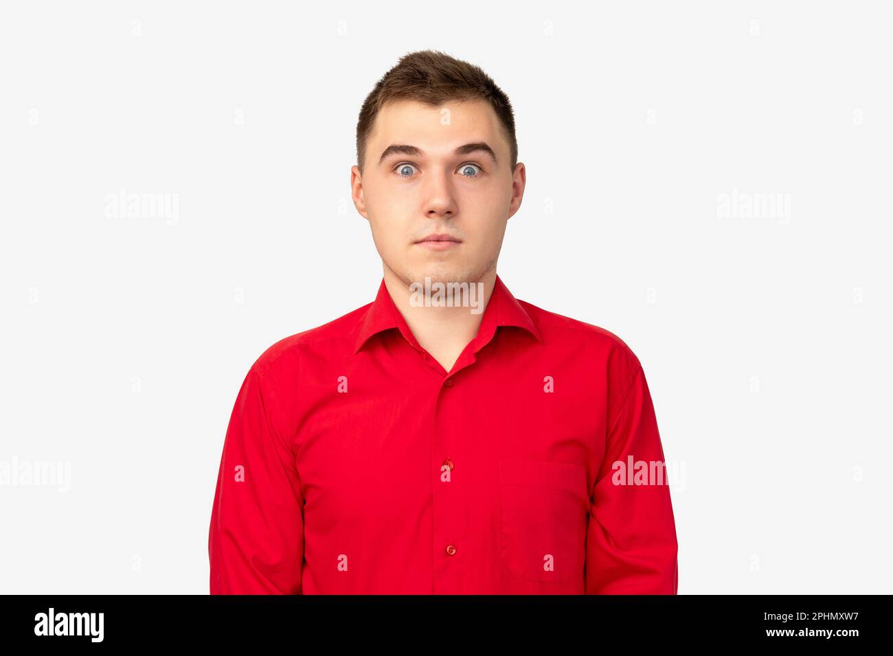 shocked man portrait amazement fear overwhelmed Stock Photo - Alamy
