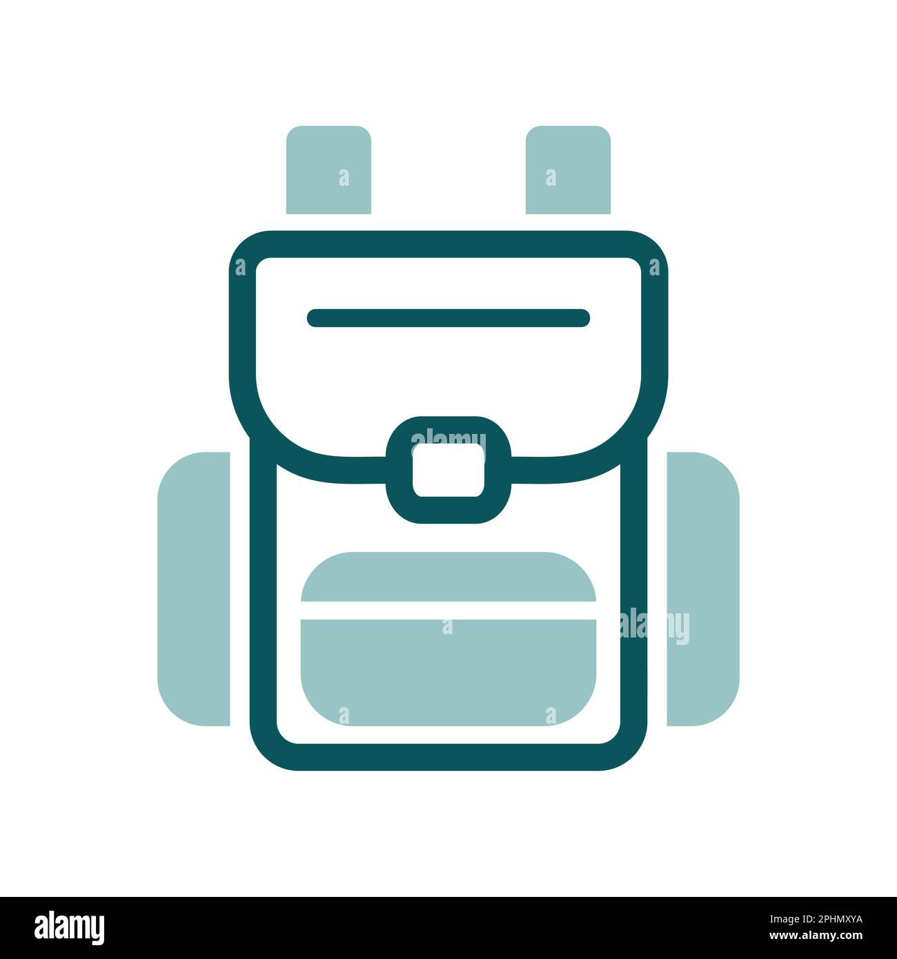 Camping backpack vector icon. Camping and Hiking sign. Graph symbol for ...