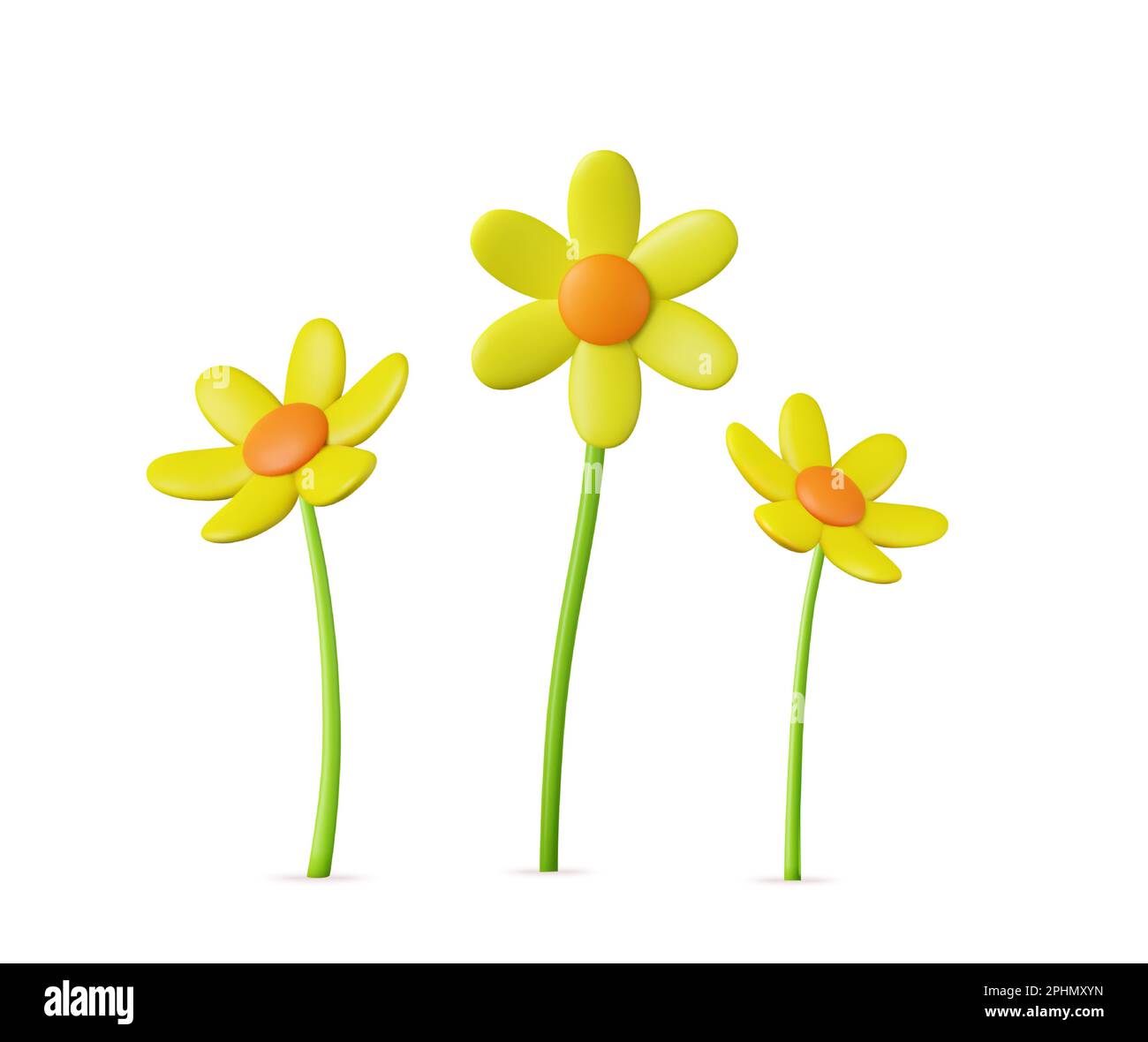 Yellow flower side view Stock Vector Images - Alamy