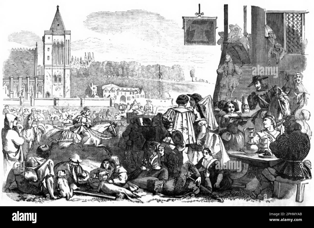 An Old English Merrymaking. 15th Century Stock Photo - Alamy