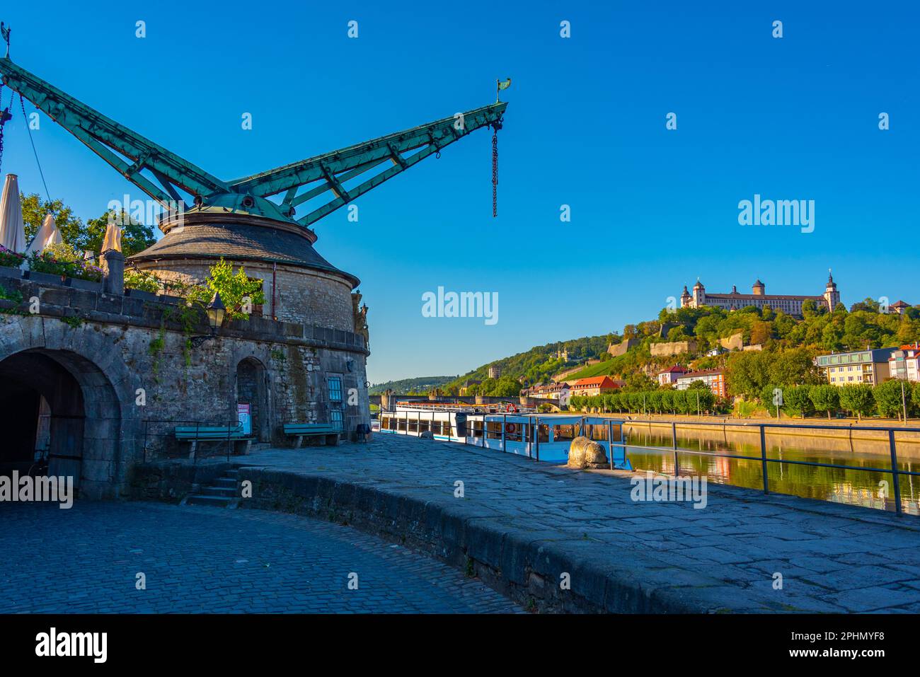 Germany bavaria wurzburg old crane hi-res stock photography and images ...