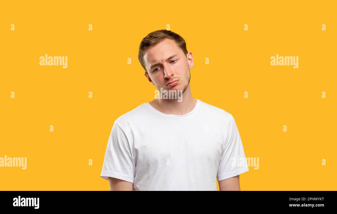 sad man portrait failure disappointment upset guy Stock Photo - Alamy