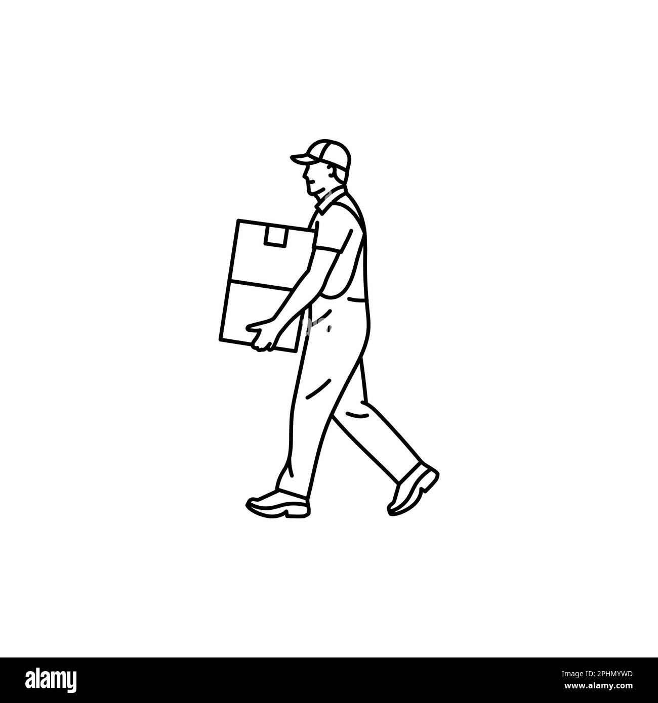 Worker loading boxes icon vector vectors Stock Vector Images - Alamy