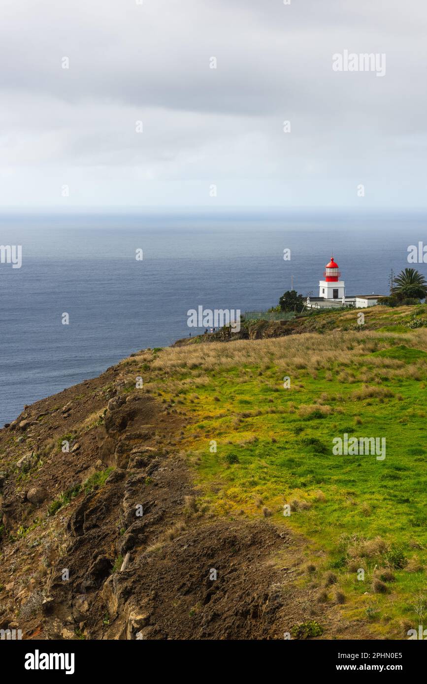 Ponta do Pargo Lighthouse in Madeira, Portugal. Volcanic island on ...