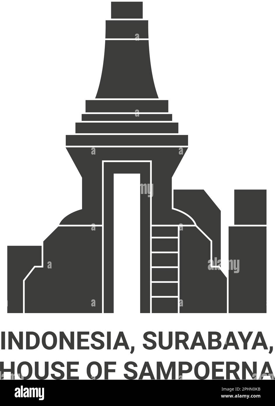 Indonesia, Surabaya, House Of Sampoerna travel landmark vector ...