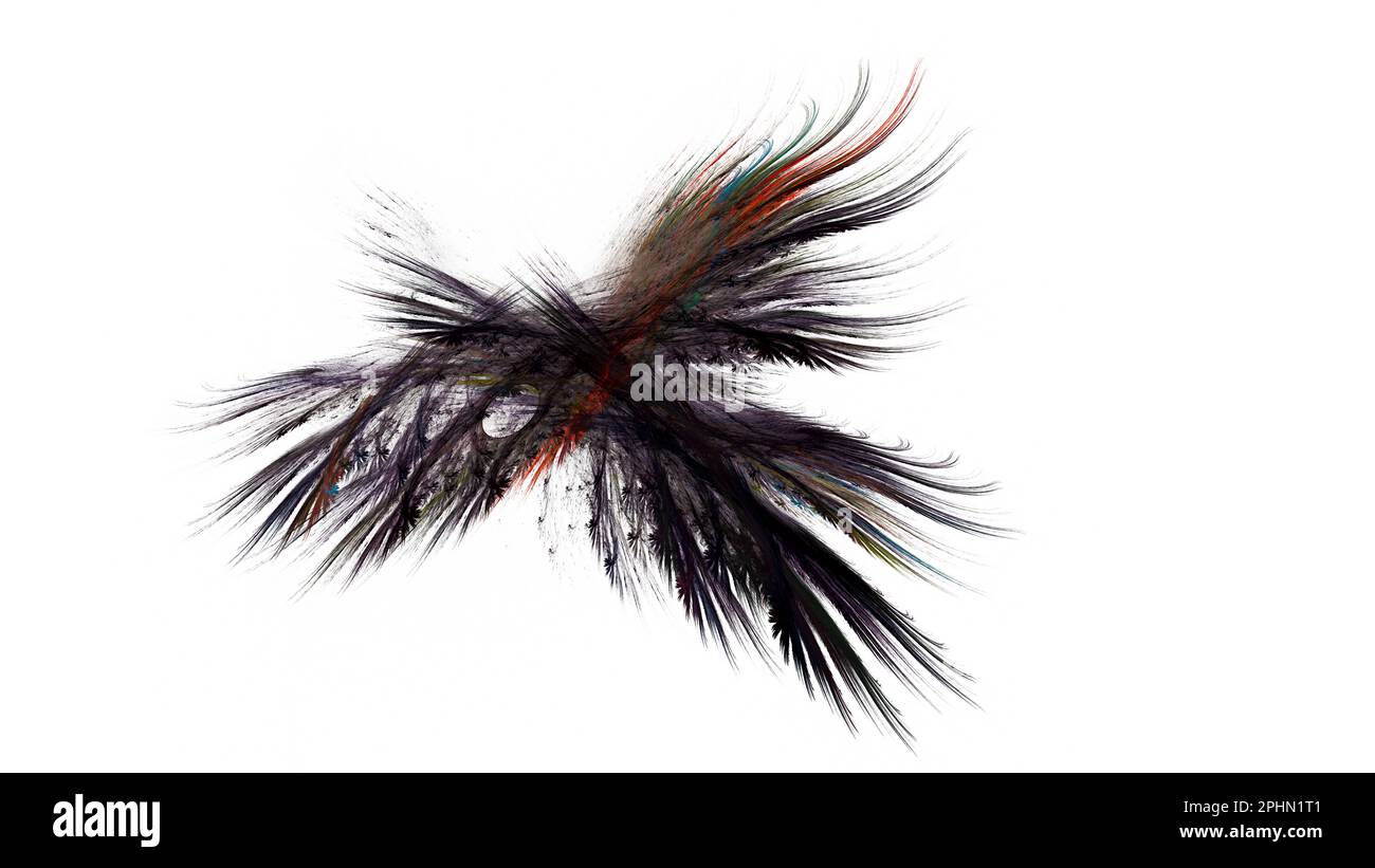 Abstract illustration with black crow feather-like objects Stock Photo ...