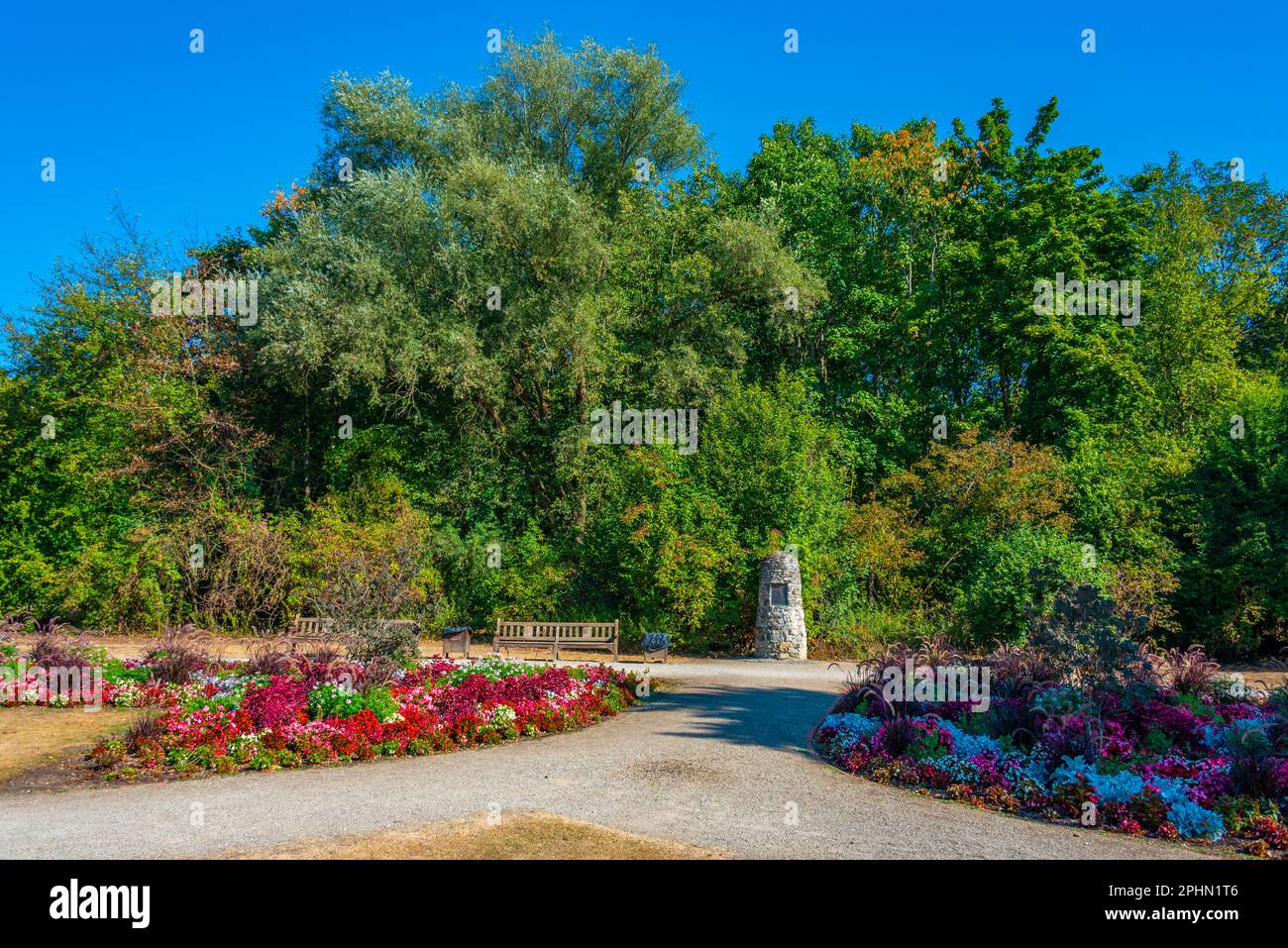 Rose garden in German town Ingolstadt Stock Photo - Alamy