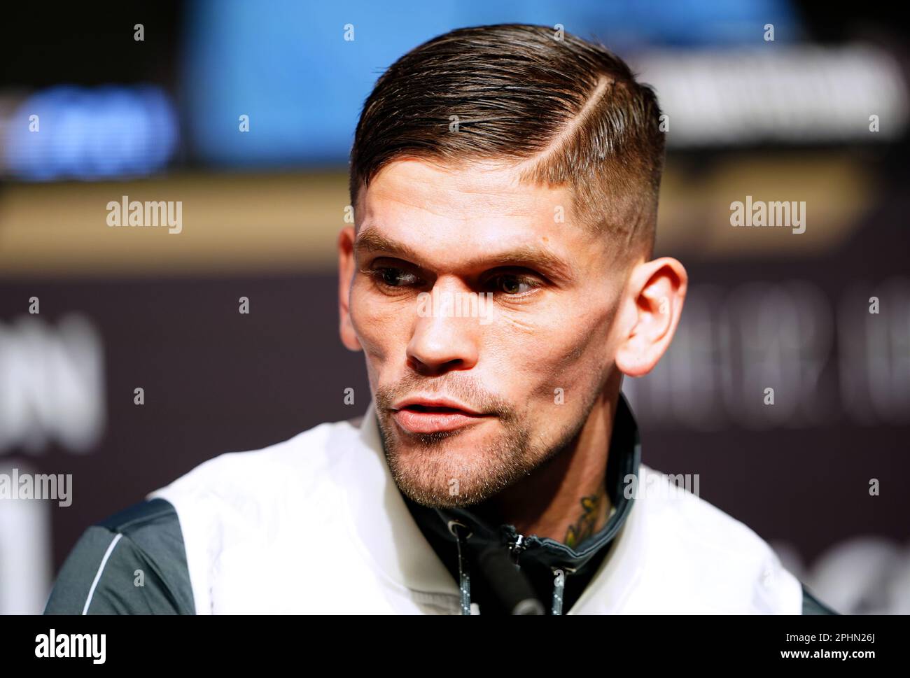 Kane Baker during a press conference at Nobu Hotel London Portman ...