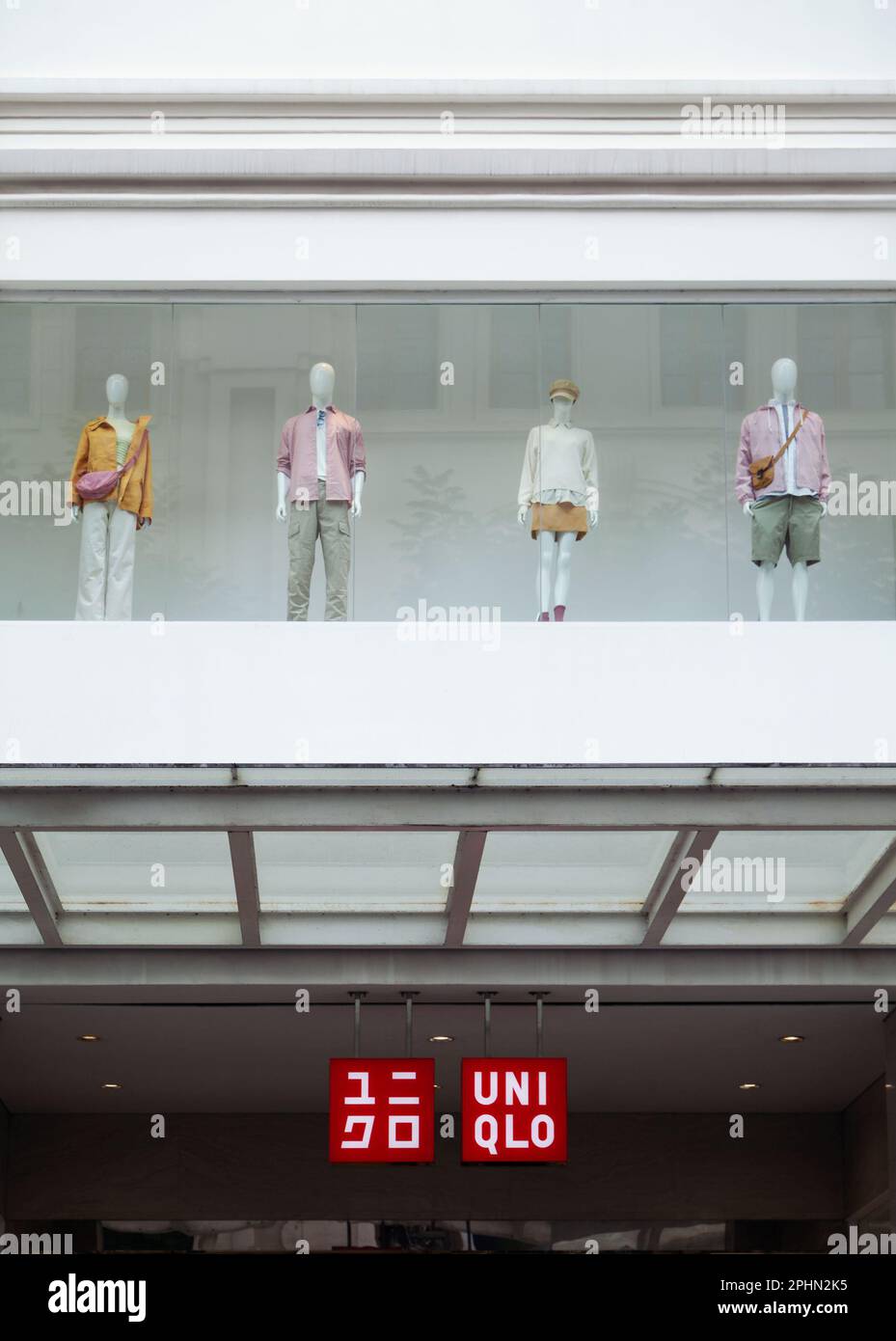 Ho Chi Minh City, Vietnam - March 28, 2023: Commercial sign with Uniqlo ...
