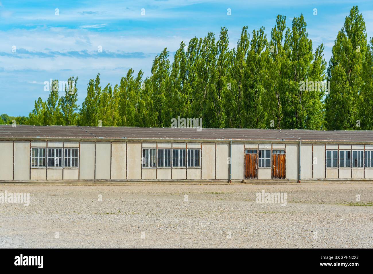 Buildings at Dachau concentration camp in Germany Stock Photo - Alamy