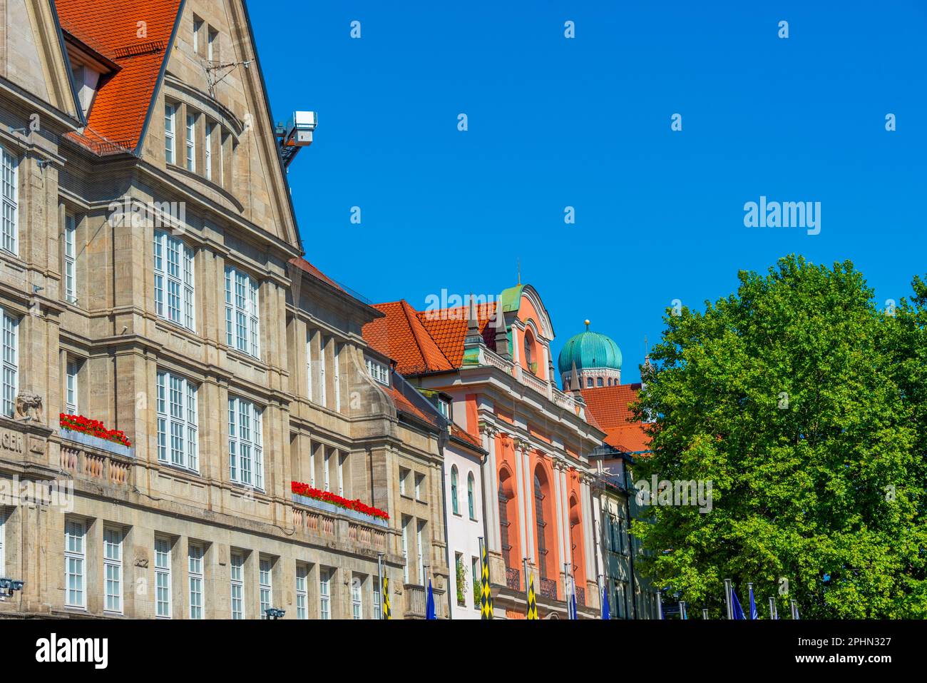 Colorful facades at Munich, Germany Stock Photo - Alamy