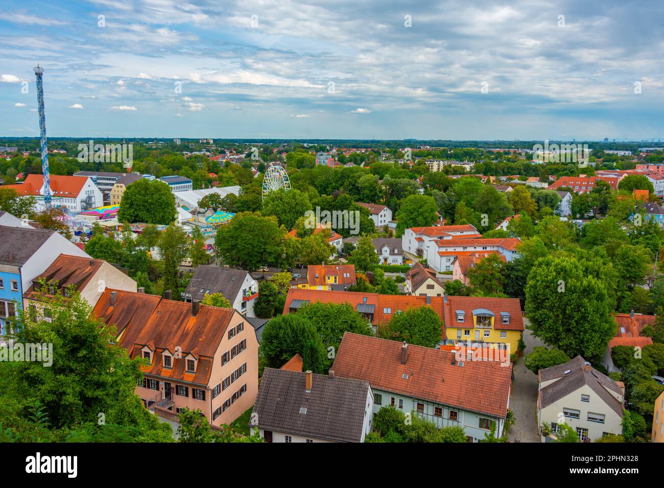 Aerial view of German town Munich Stock Photo - Alamy