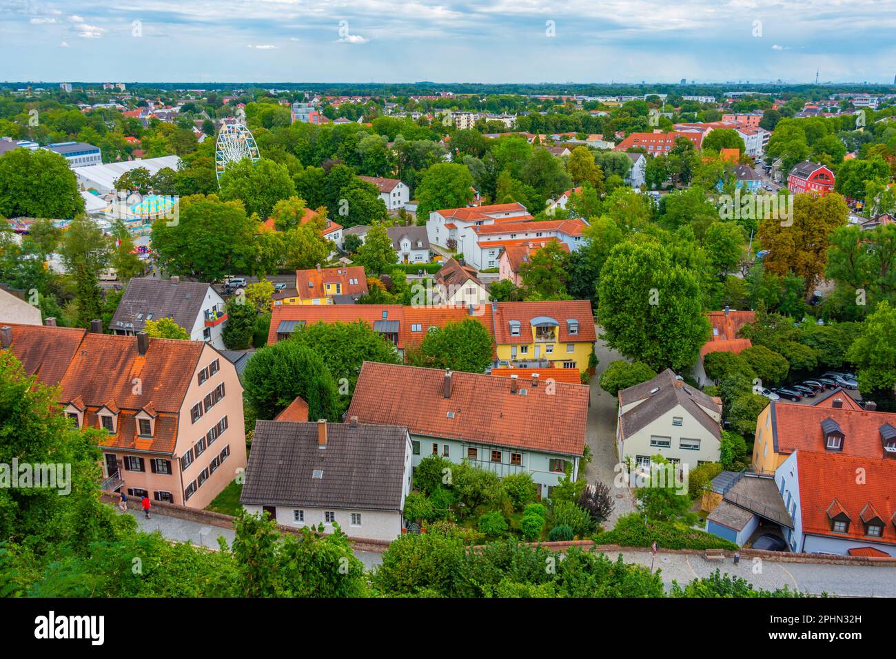 Aerial view of German town Munich Stock Photo - Alamy