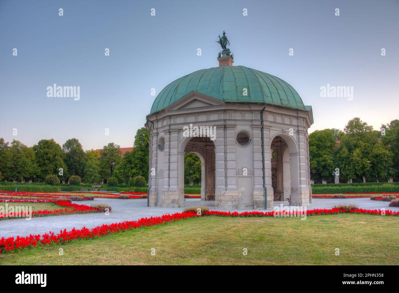 Sunrise view of Diana temple in German town München Stock Photo - Alamy