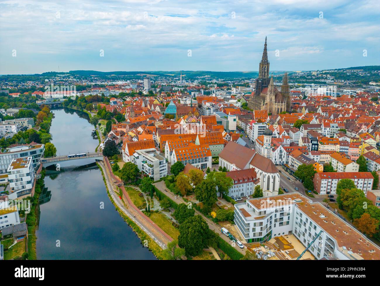Aerial view of German town Ulm Stock Photo - Alamy