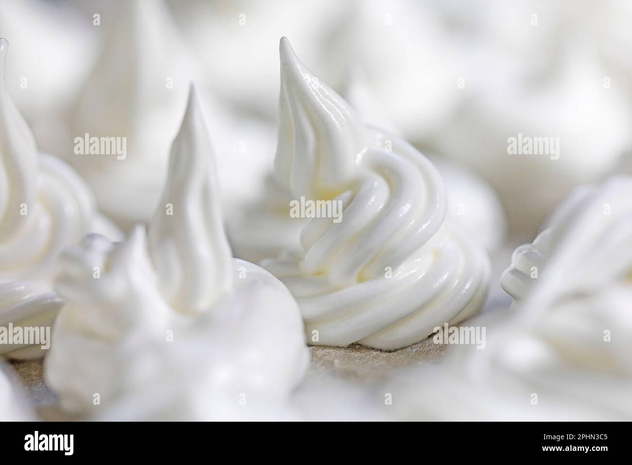classic white meringue lined with foil before baking. Festive mood ...