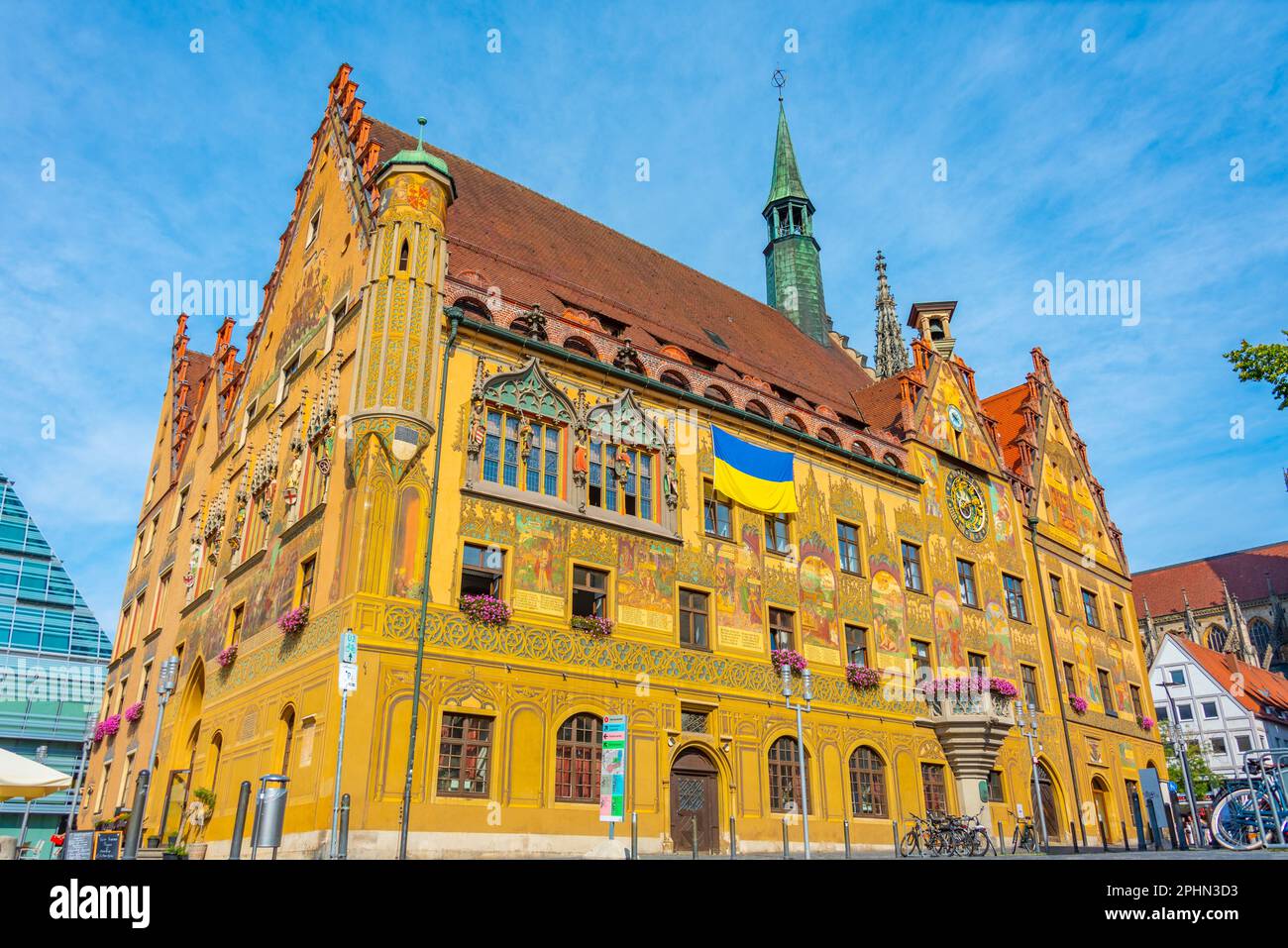 Colourful building of town hall in Ulm, Germany Stock Photo - Alamy