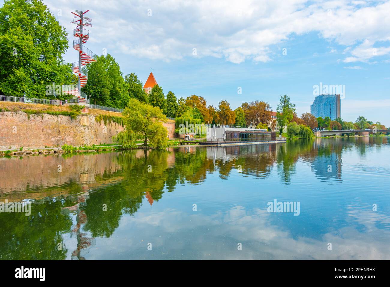Riverside of Danube at German town Ulm Stock Photo - Alamy