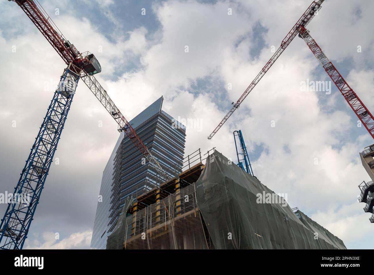 Milan, Italy - march 29 2023 - in the photo: construction site of new ...