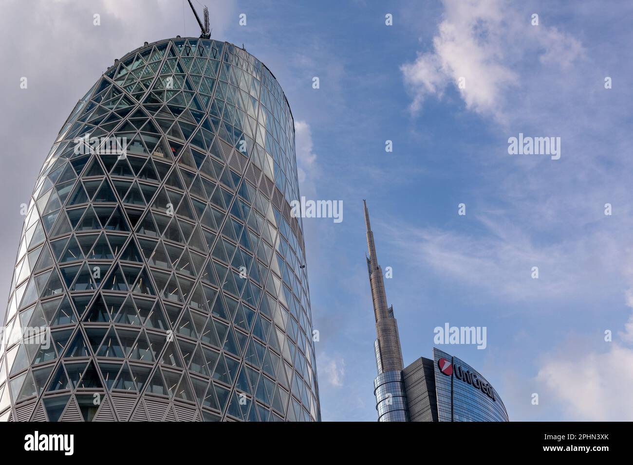 Milan, Italy - march 29 2023 - in the photo: New skyscraper under ...
