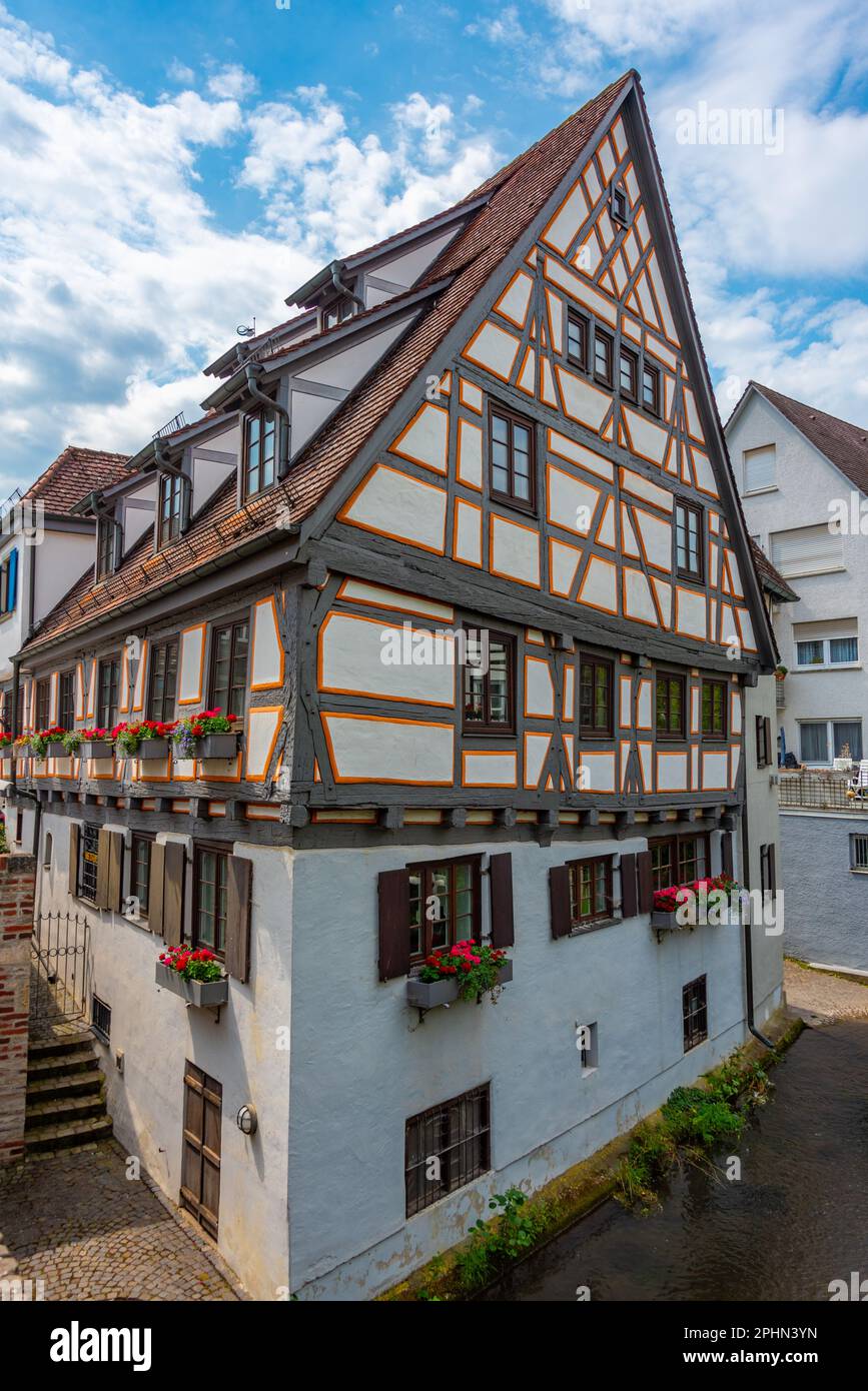 Traditional buildings at Fishermen's district of German town Ulm Stock ...