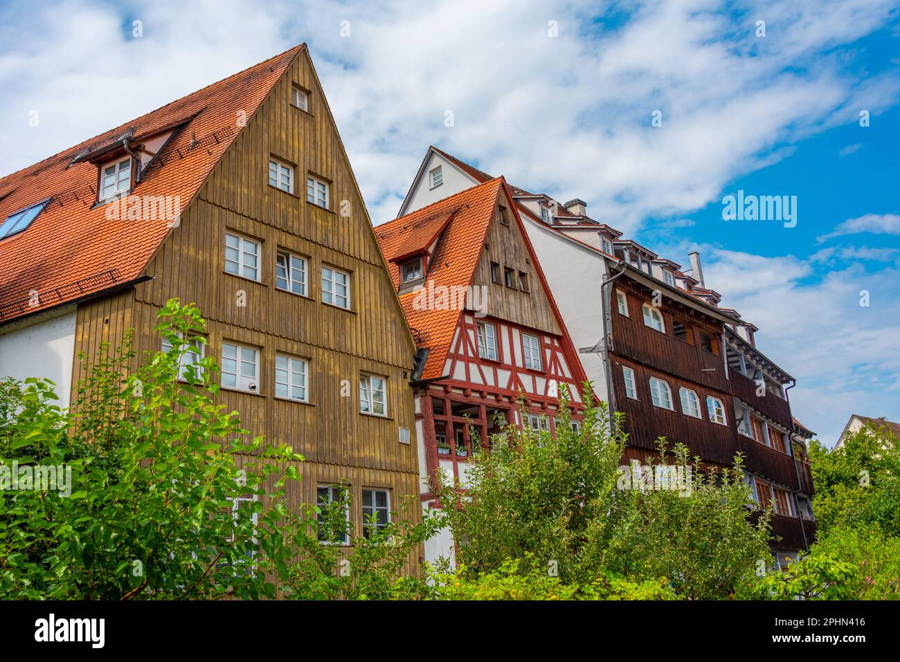 Traditional buildings at Fishermen's district of German town Ulm Stock ...