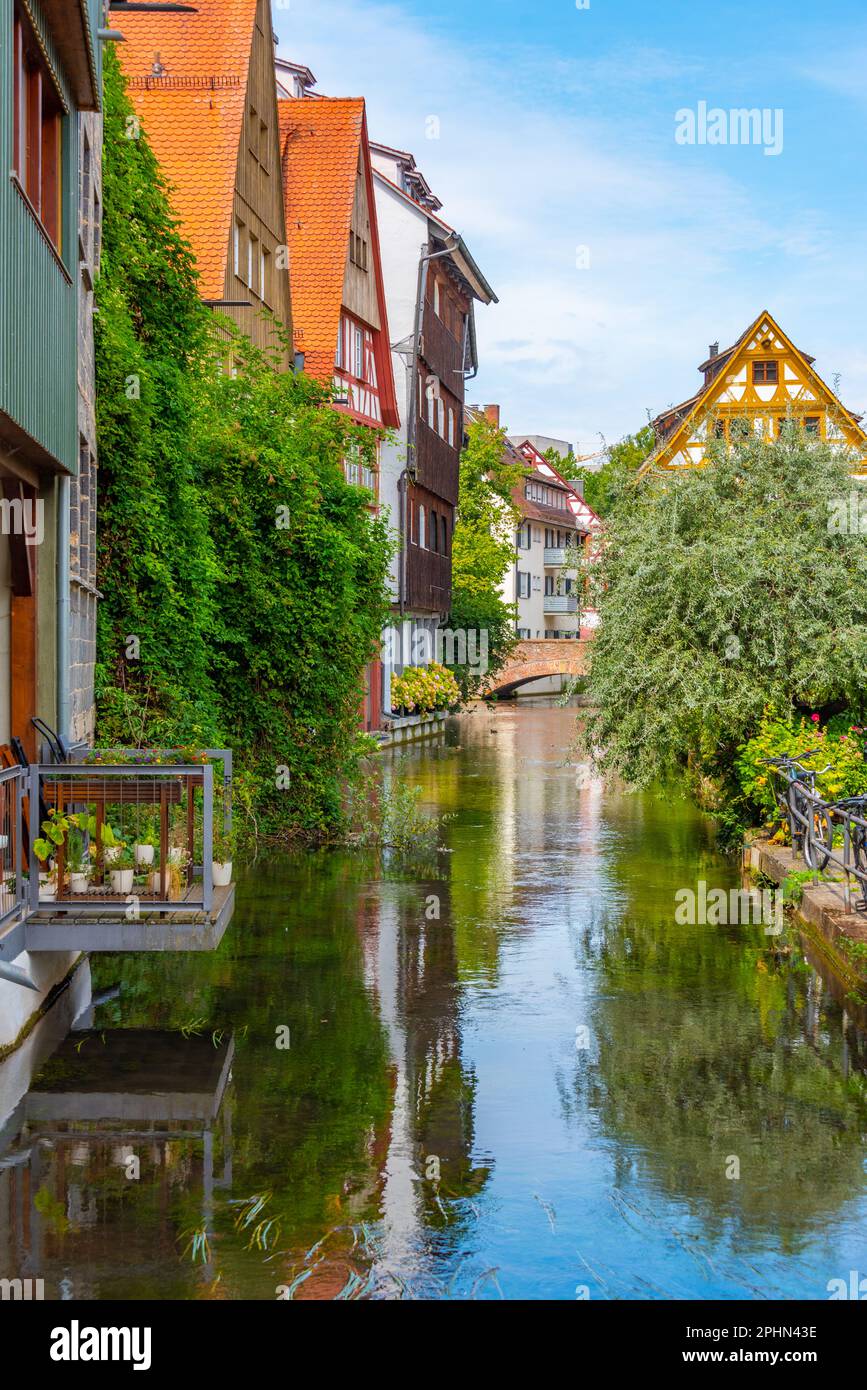 Traditional buildings at Fishermen's district of German town Ulm Stock ...