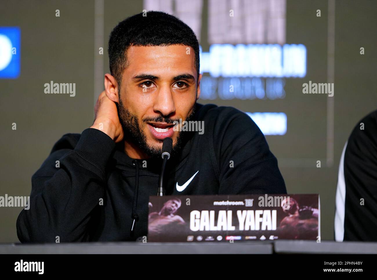 Galal Yafai during a press conference at Nobu Hotel London Portman ...