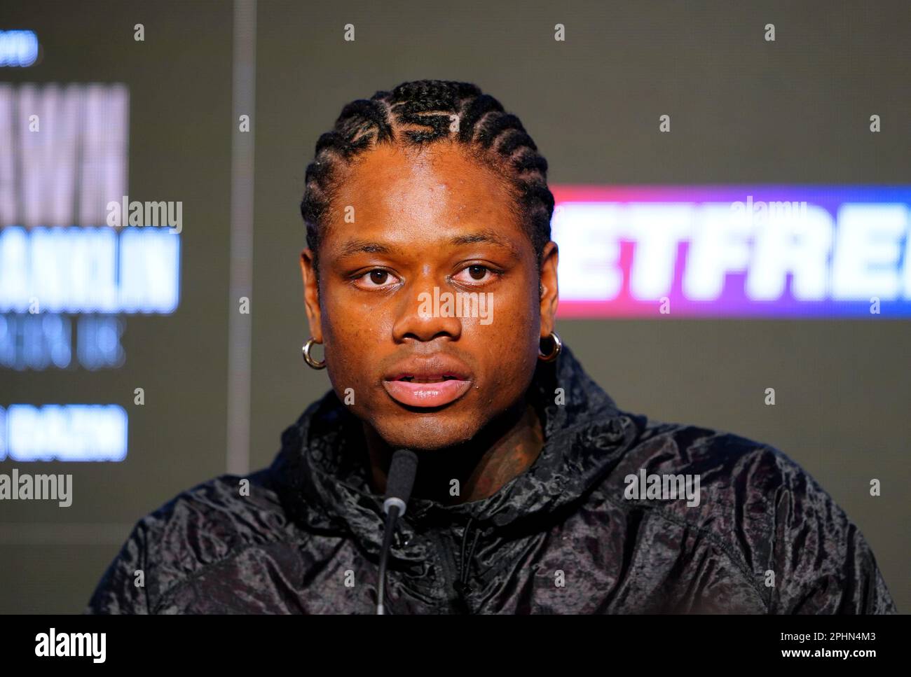 Austin Williams during a press conference at Nobu Hotel London Portman ...