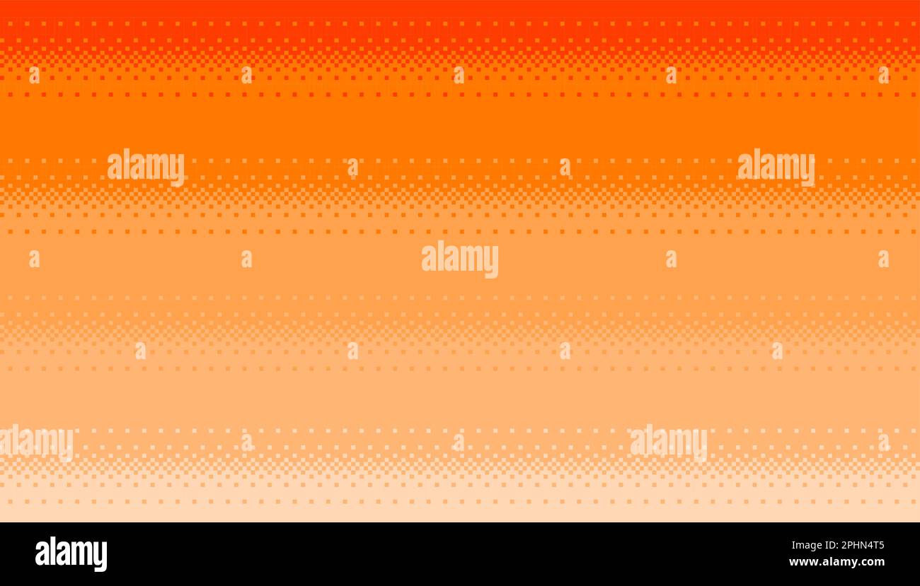 Orange seamless background in pixel art style. 8 bit dithering gradient ...