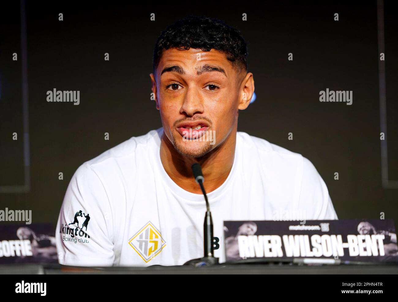 River Wilson-Bent during a press conference at Nobu Hotel London ...